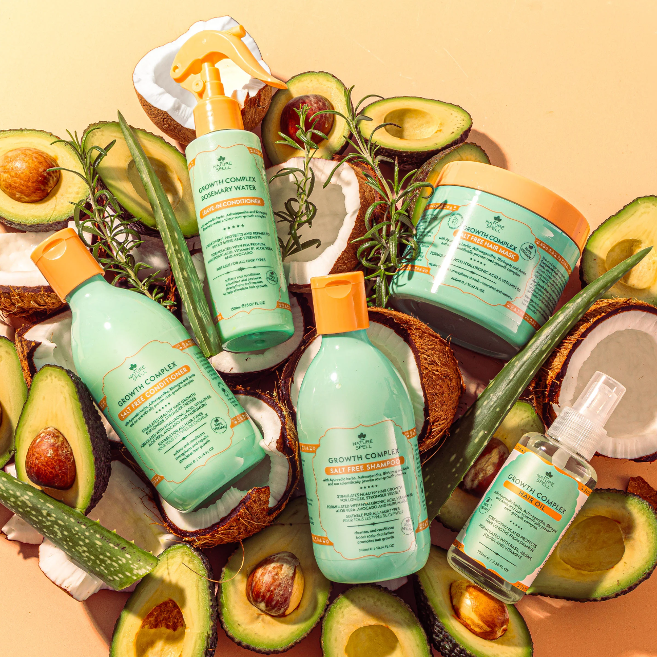 Routine complète Croissance – Shampooing, Masque, Huile & Soin sans ...